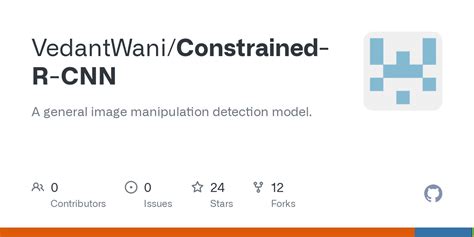 GitHub VedantWani Constrained R CNN A General Image Manipulation Detection Model
