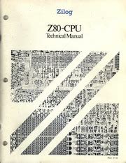 Zilog Z80 CPU Technical Manual Free Download Borrow And Streaming Internet Archive