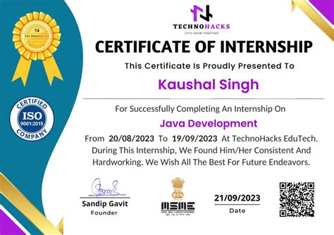 Kaushal Singh On Linkedin Javadevelopment Javadevelopment Technohacksedutech Internshipjourney