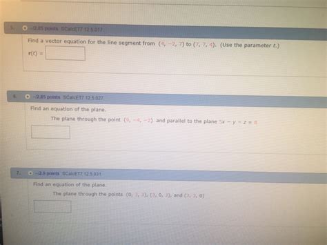 Solved Find A Vector Equation For The Line Segment From 4