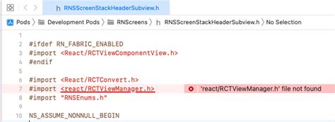 file not found · issue 1505 · software mansion react native screens