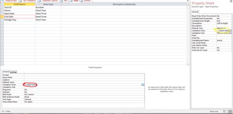 Ms Access Validation Rule In Property Sheet Not Doing Anything Stack Overflow