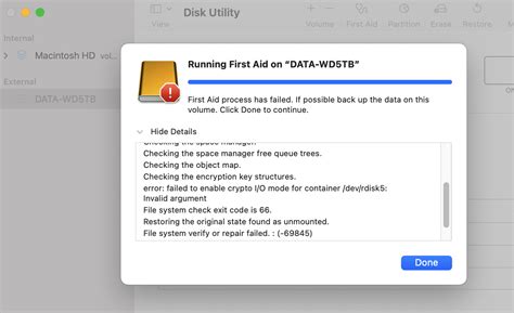 Can T Mount External WD 5TB Drive Faile Apple Community