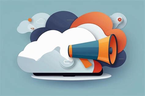 Premium Photo Megaphone With Cloud Digital Marketing Concept