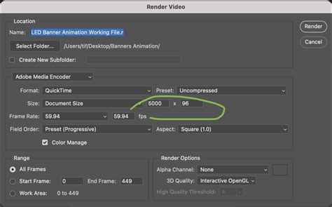 Video Rendering Spec Issue Rphotoshop