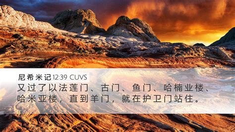 尼 希 米 记 12 39 CUVS Desktop Wallpaper 又 过 了 以 法 莲 门 古 门 鱼