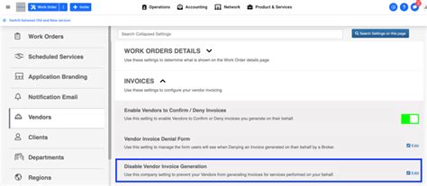 Disable Vendors From Generating Invoices