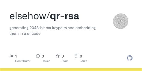 GitHub Elsehow Qr Rsa Generating Bit Rsa Keypairs And Embedding Them In A Qr Code