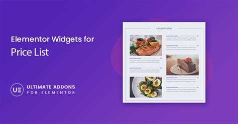 Elementor Price List Widget Ultimate Addons For Elementor