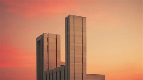 단색 도시 미니멀 풍경 Ai 생성 이미지