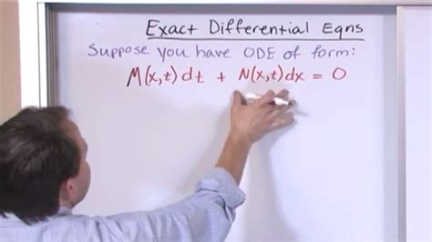 Lesson 6 Exact Differential Equations Youtube