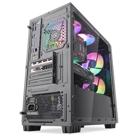 Segotep Matx MID Tower PC Gaming Case Argb Fan Position Ultra Light Guide Aura Sync Mode For