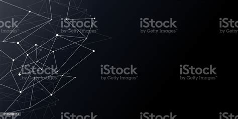 Dot Line Nodes Connection Plexus Pattern Abstract Background Vector Network Polygon Pattern On