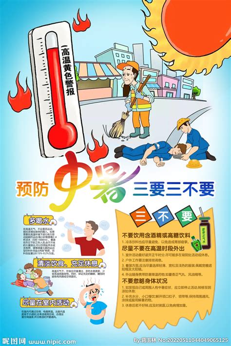 预防中暑三要三不要设计图 海报设计 广告设计 设计图库 昵图网