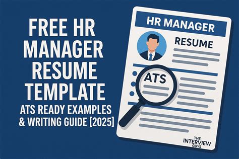 Free Hr Manager Resume Template Ats Ready Examples And Writing Guide