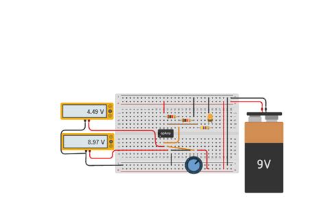 Circuit Design Circuito Integrado Amplificador Operacional 741 Tinkercad