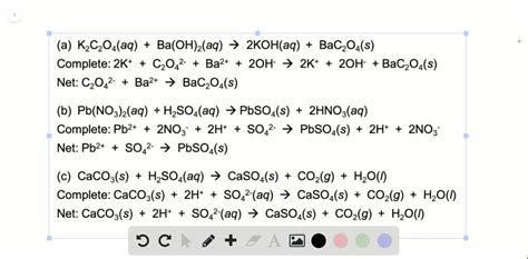 solved from the balanced molecular equations write the complete ionic