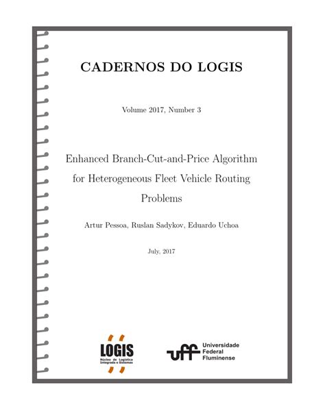Pdf Enhanced Branch Cut And Price Algorithm For Heterogeneous Fleet Vehicle Routing Problems