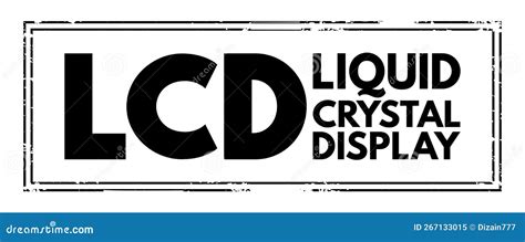 Lcd Liquid Crystal Display Is A Type Of Flat Panel Display Which Uses