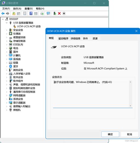 Lenovo 联想笔记本电脑遇到 Usb Type C 接口失效问题解决（ucm Ucsi Acpi Error Code 43） 技术