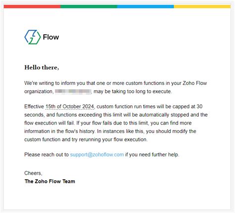 Custom Function Run Time In Zoho Flow United Parts Of Chicago
