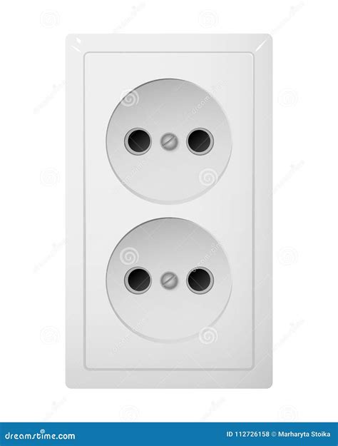 Dual Electrical Socket Type C Receptacle From South America Stock Vector Illustration Of