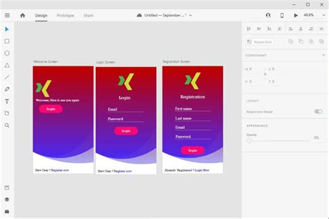 Flutter Login Register Page Ui Design Adobexd Using Velocity X Library