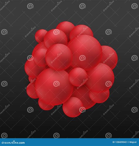 Abstract Molecules Structure With Particles Stock Vector