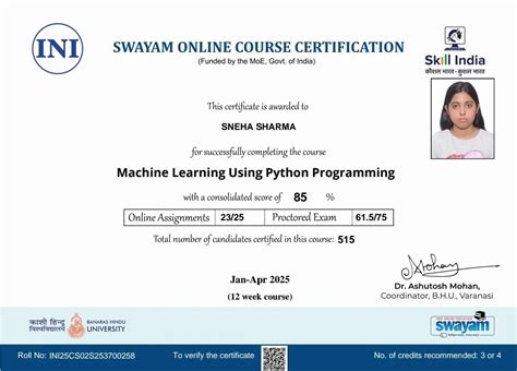 excited to share that i ve successfully completed the 12 week nptel course on machine learning