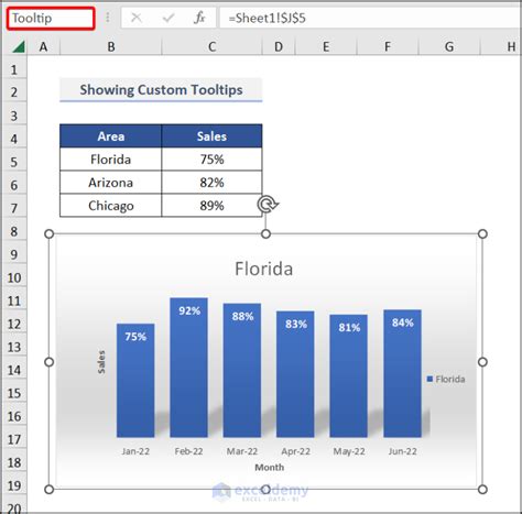 how to create tooltip in excel chart with simple steps