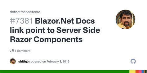 Blazor Net Docs Link Point To Server Side Razor Components Issue Dotnet Aspnetcore