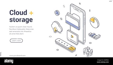 Mobile Device Surrounded By Cloud Storage Icons Charts And Graphics Representing Digital Data