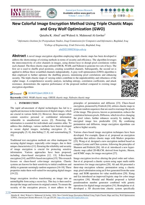 Pdf New Colorful Image Encryption Method Using Triple Chaotic Maps And Grey Wolf Optimization