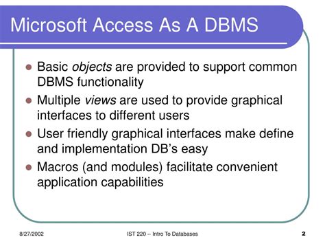 Ppt Ist 220 Intro To Databases Powerpoint Presentation Free