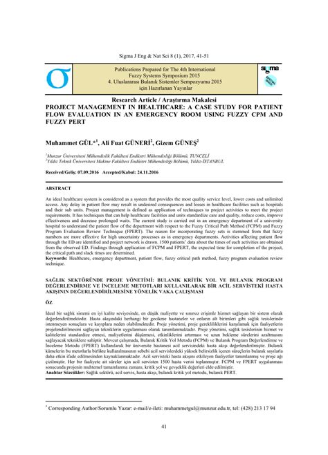 Pdf Project Management In Healthcare A Case Study For Patient Flow