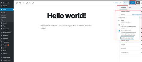 How To Password Protect Wordpress Pages Inmotion Hosting