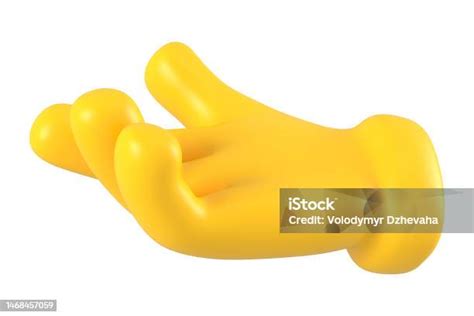 노란색 이모티콘 손 제시 제스처 고립 된 아이콘 기호 신호 및 기호를 닫습니다 3d 렌더링 3차원 형태에 대한 스톡 사진 및 기타 이미지 Istock