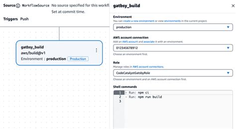 migrate to amazon codecatalyst gatsbyjs example