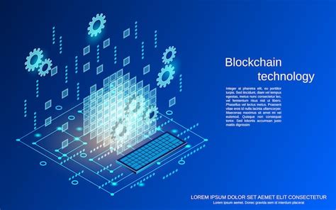 Premium Vector Blockchain Technology Flat Isometric Vector Concept Illustration