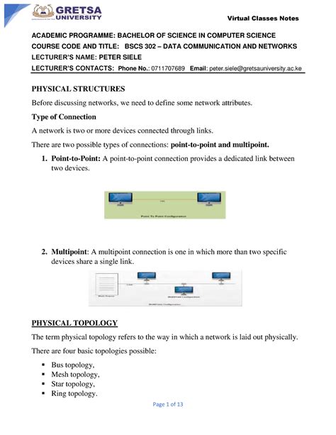 bscs 302 lect notes 3 topologies types of networks virtual
