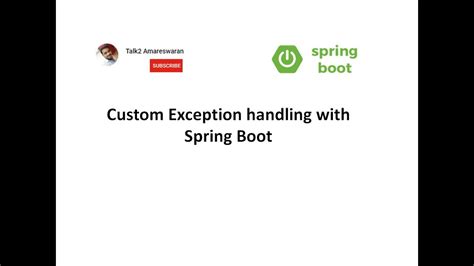 Custom Exception Handling With Spring Boot Application YouTube