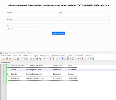 GitHub urian121 Como almacenar informacion de formularios en un archivo TXT con PHP Cómo