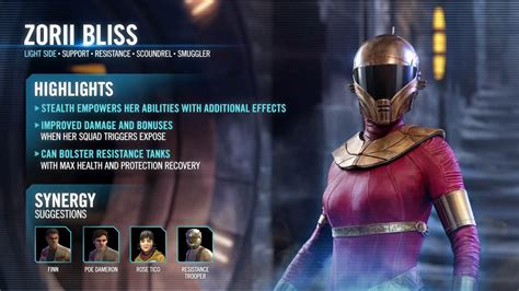 Kit Reveal Zorii Bliss — Star Wars Galaxy Of Heroes Forums