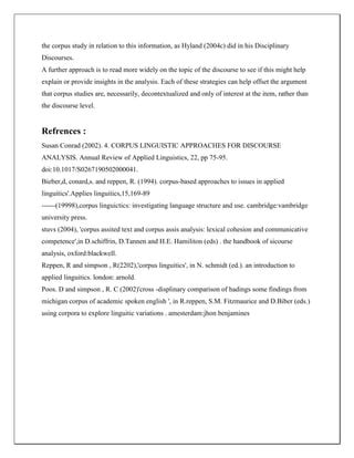 Corpus Approaches To Discourse Analysis DOCX