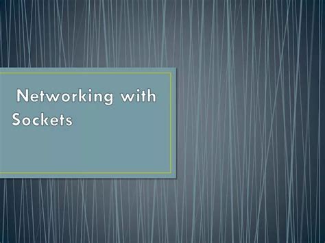 PPT Networking With Sockets PowerPoint Presentation Free Download ID