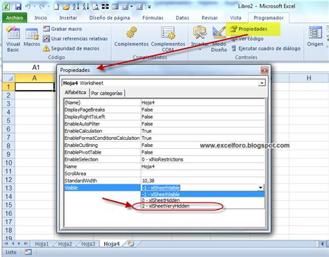 Ocultar Mostrar Hojas Y La Propiedad VeryHidden De Excel EXCEL FORO Un Blog De Excel