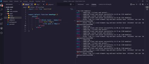 Erro No Código Durante A Aula Next Js Explorando O Framework Solucionado