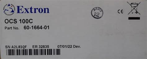 Extron Ocs 100c Occupancy Sensor 60 1664 01 Lpav