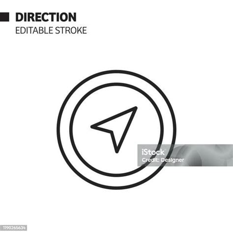 방향 선 아이콘 윤곽선 벡터 기호 그림 픽셀 완벽 편집 스트로크 0명에 대한 스톡 벡터 아트 및 기타 이미지 0명 거리 거리표식 Istock