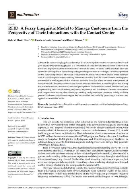 pdf rfid a fuzzy linguistic model to manage customers from the